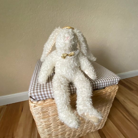 GANZ | Toys | Vintage Ganz 994 Angel Rabbit Plush 13 Beanbag Cream Gold ...
